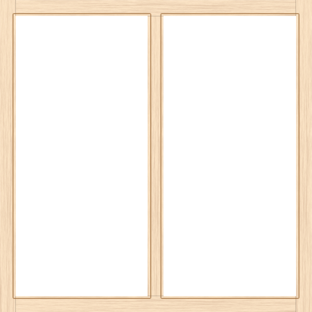 Unfinished Custom Sized Beaded Cabinet Face Frames - 2 Openings