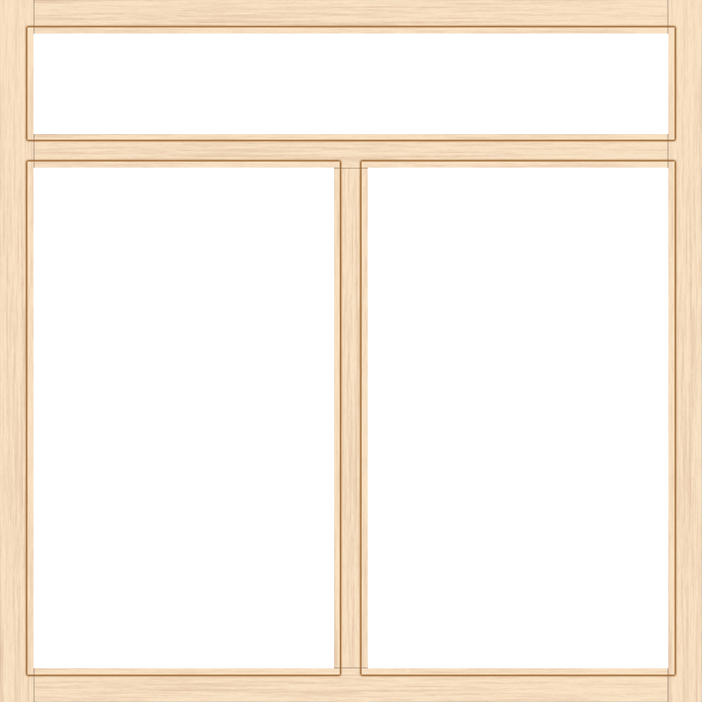 Unfinished Custom Sized Beaded Cabinet Face Frames - 3 Openings