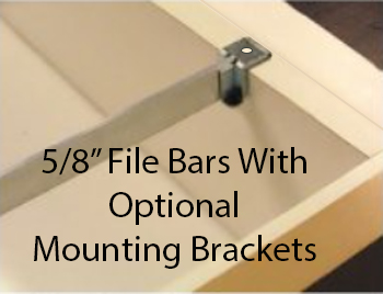 Custom Length Hanging File Bars - 5/8" - Pair